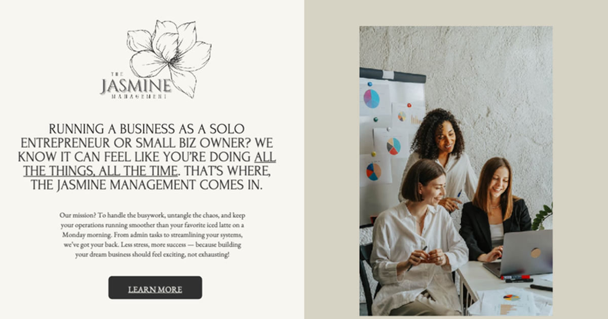 The Jasmine Management|Virtual Business Management Services